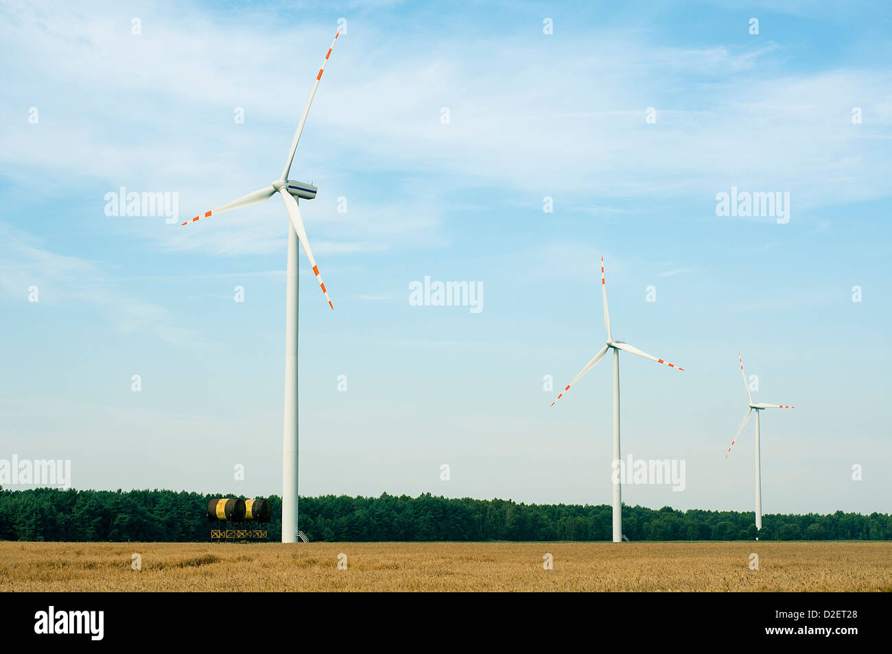 Windturbines in the summer time Stock Photo - Alamy
