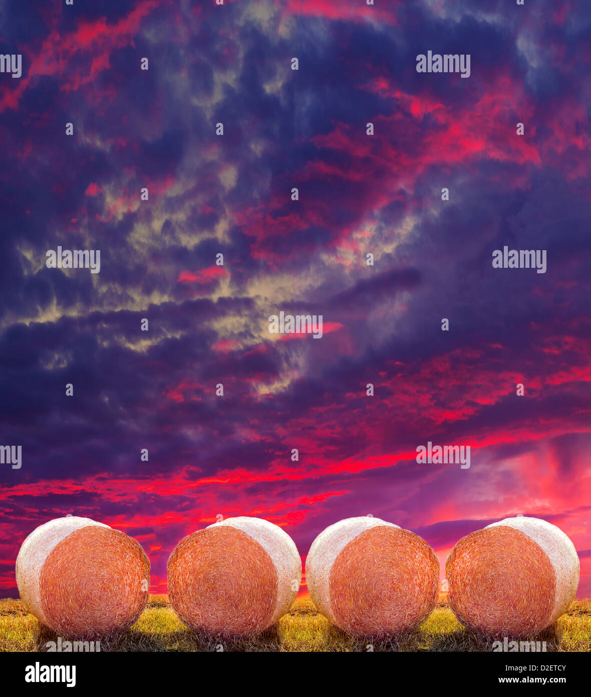 An image of straw bales. Agriculture background Stock Photo - Alamy