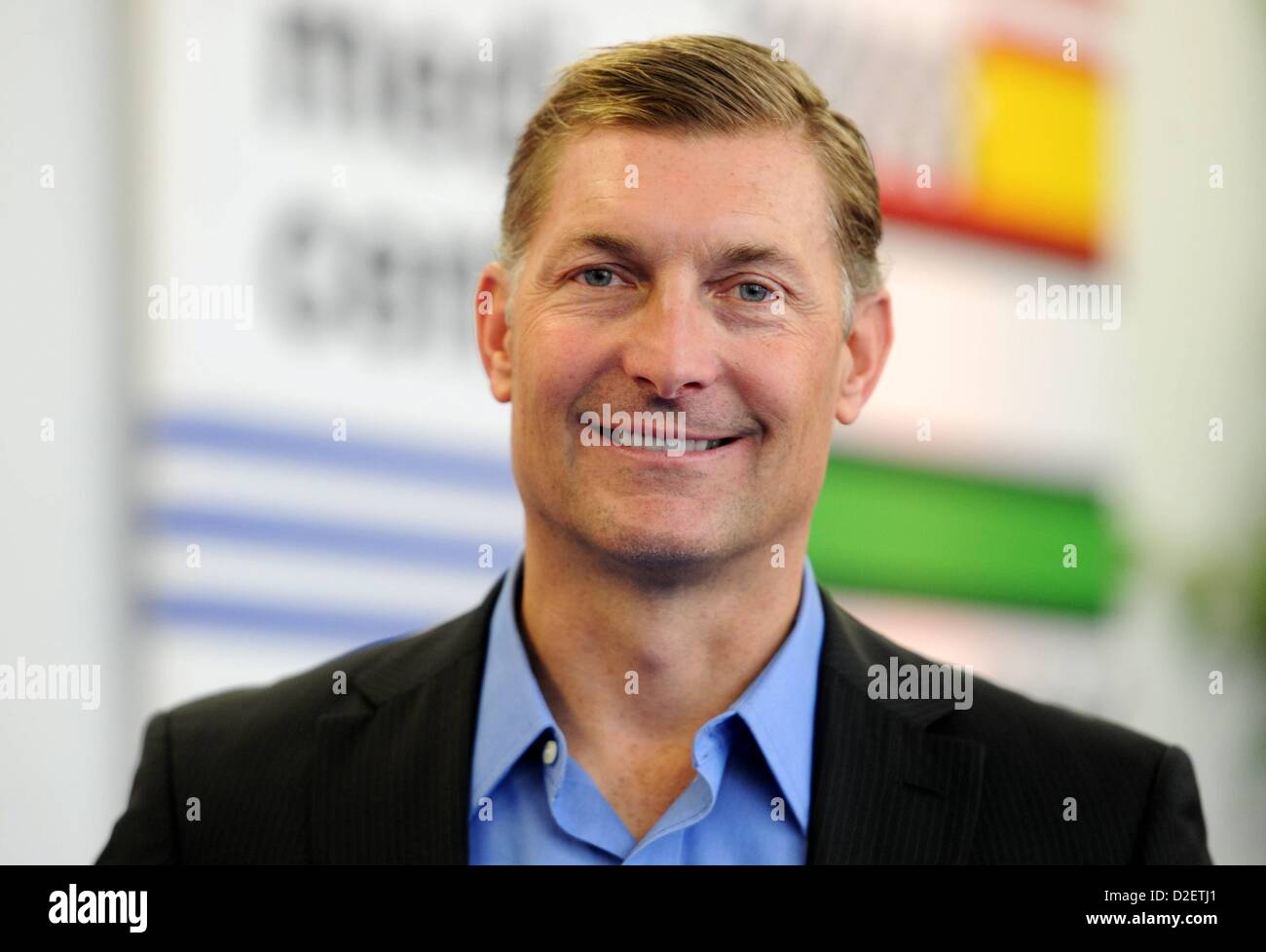 MUNICH/GERMANY - JANUARY 22: Gary Swart, CEO of oDesk, during the ...