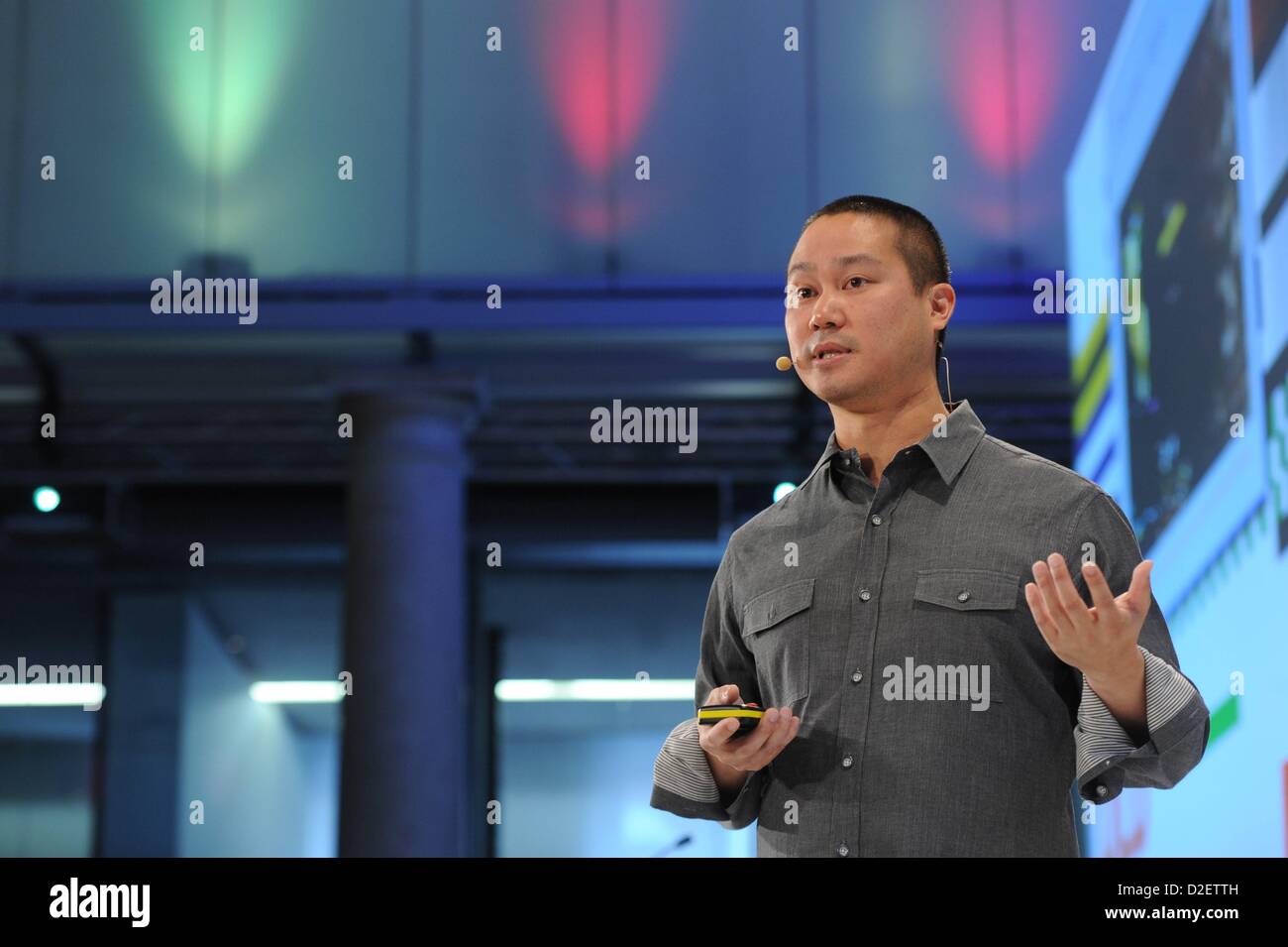 MUNICH/GERMANY - JANUARY 22: Tony Hsieh (Zappos.com) gestures on the ...