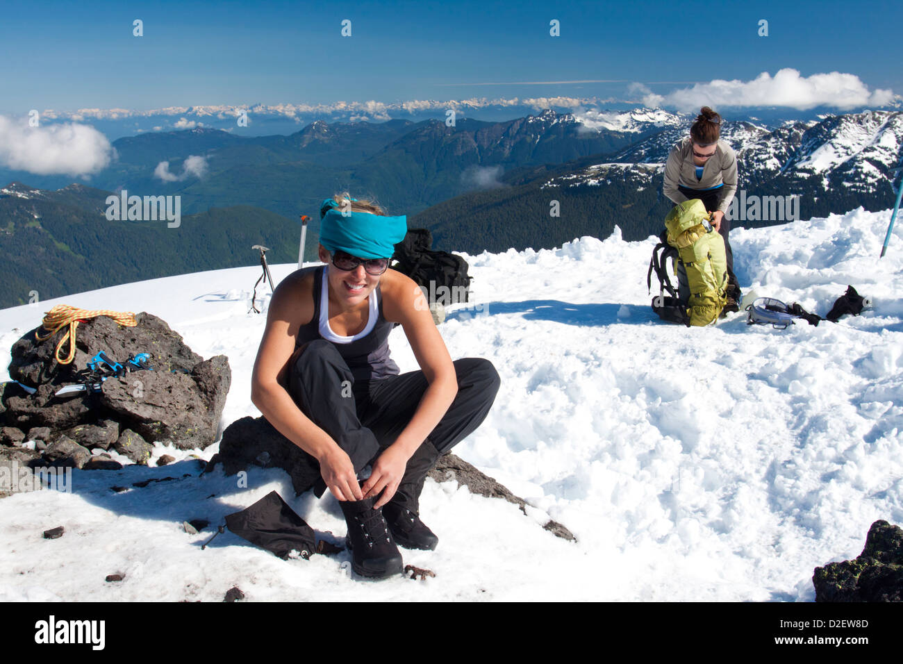 Climbing Mount Baker Stock Photo - Alamy