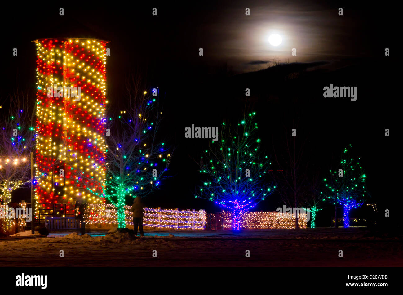 An old farm with the grain silo, surrounding trees and even the fence ...