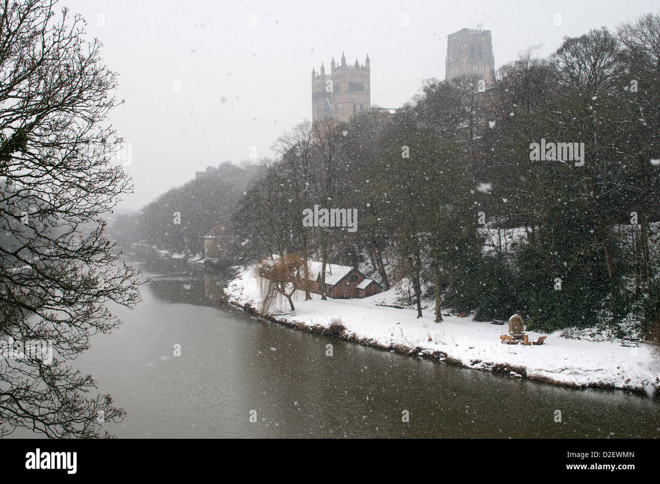 Durham cathedral snow winter hi-res stock photography and images - Alamy