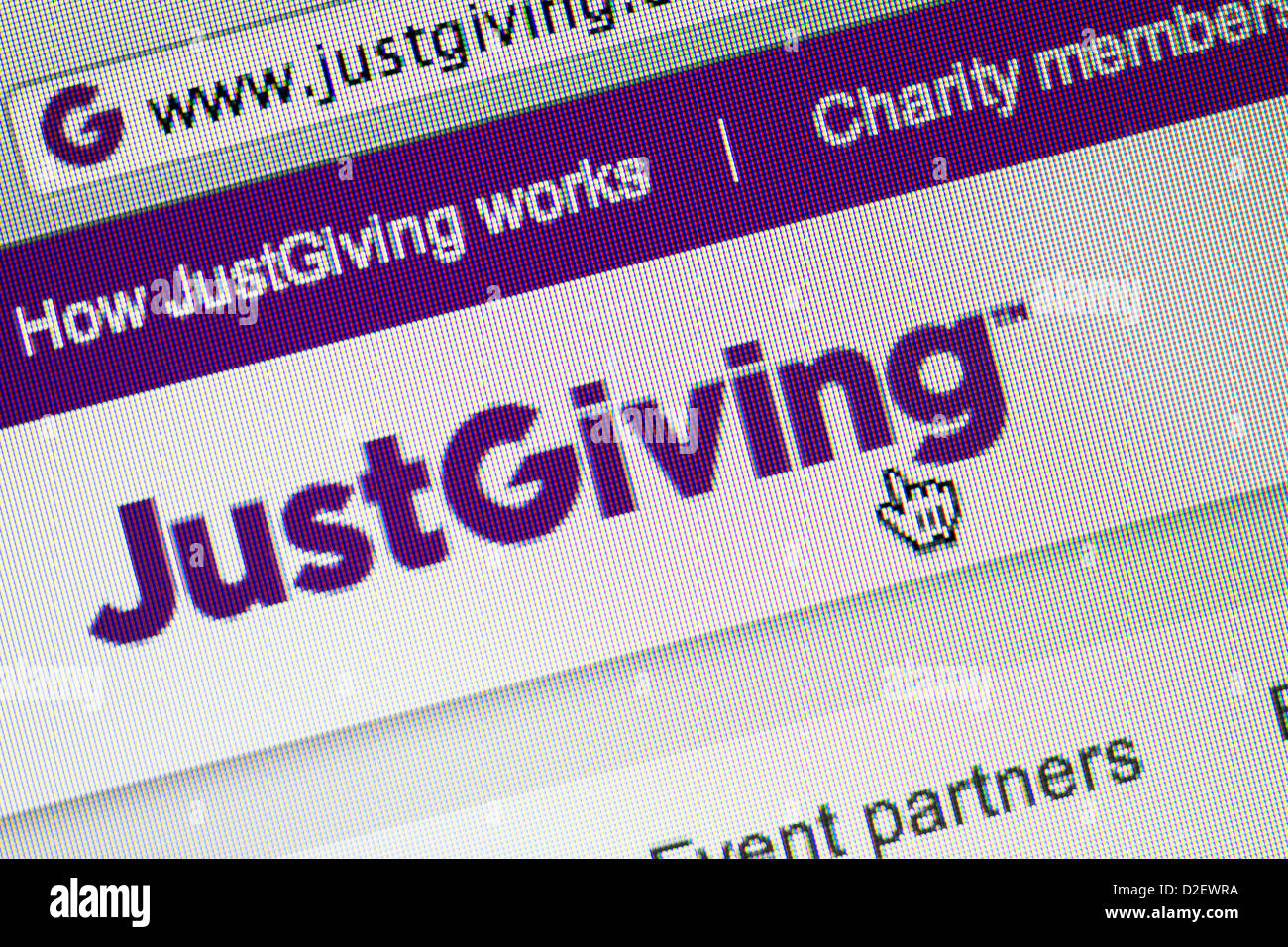 Just Giving logo and website close up Stock Photo - Alamy