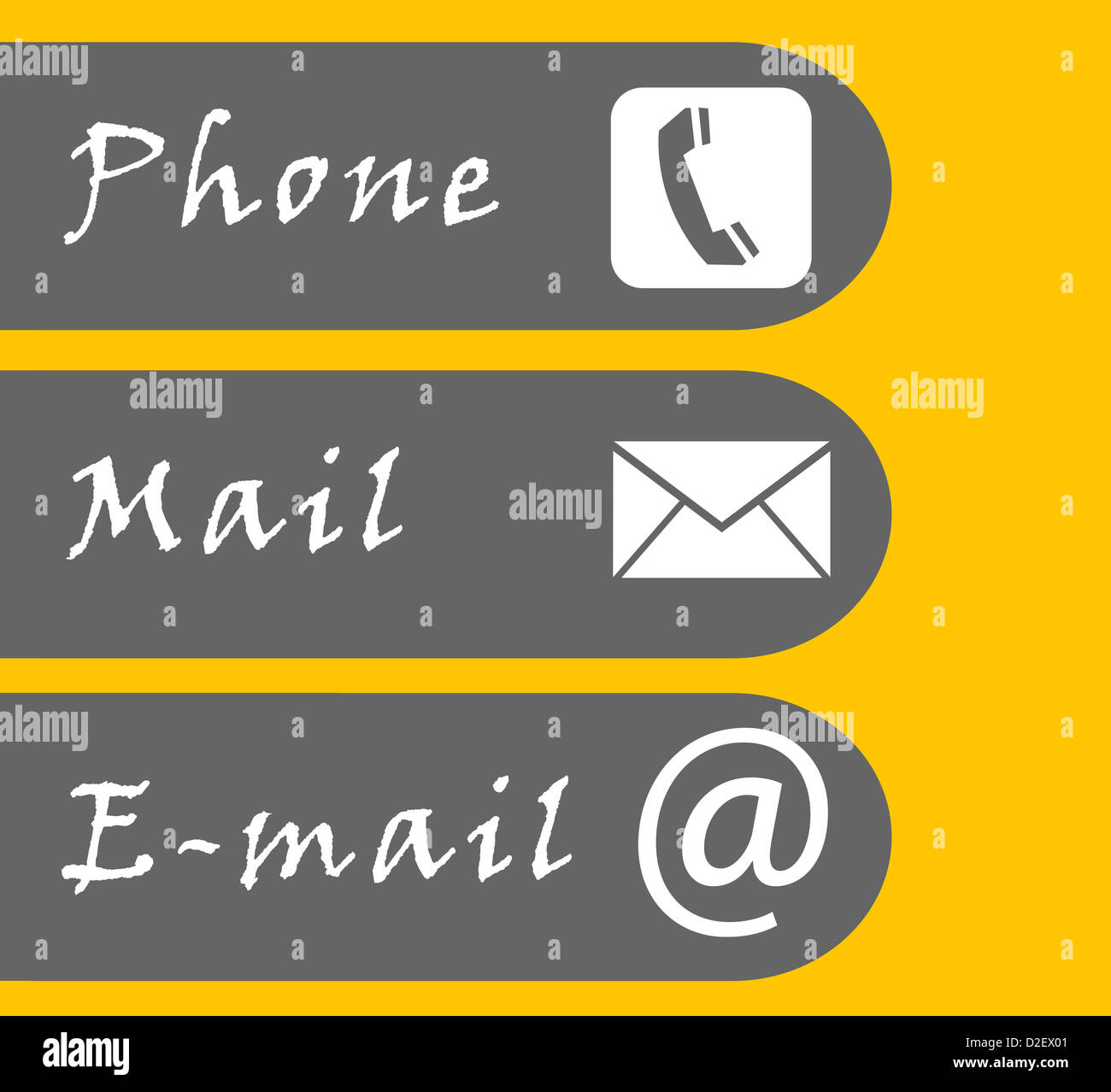 contact us with phone mail email Stock Photo - Alamy