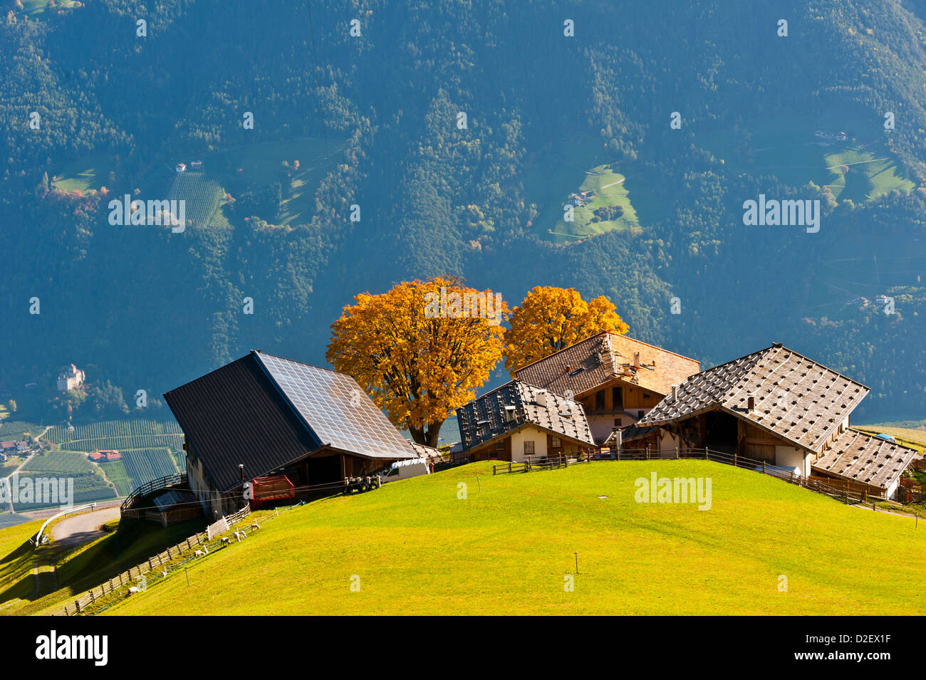 colorful landscape the South Tyrolean fall Stock Photo - Alamy