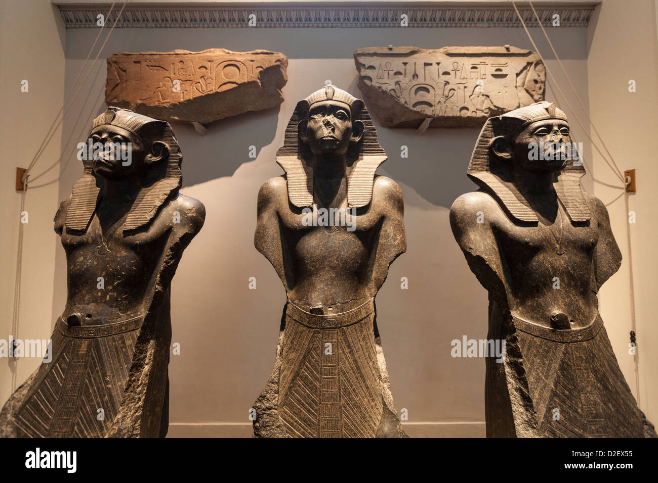 Egyptian Ramesses statues in the British Museum, London Stock Photo - Alamy