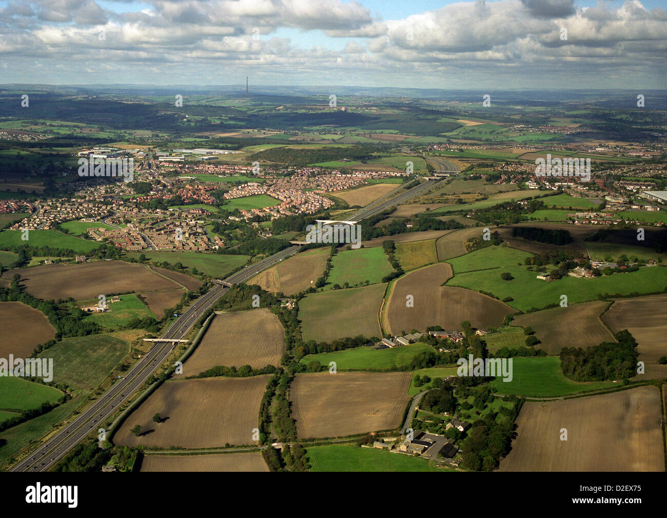 aerial view of the British countryside, the natural landscape of ...