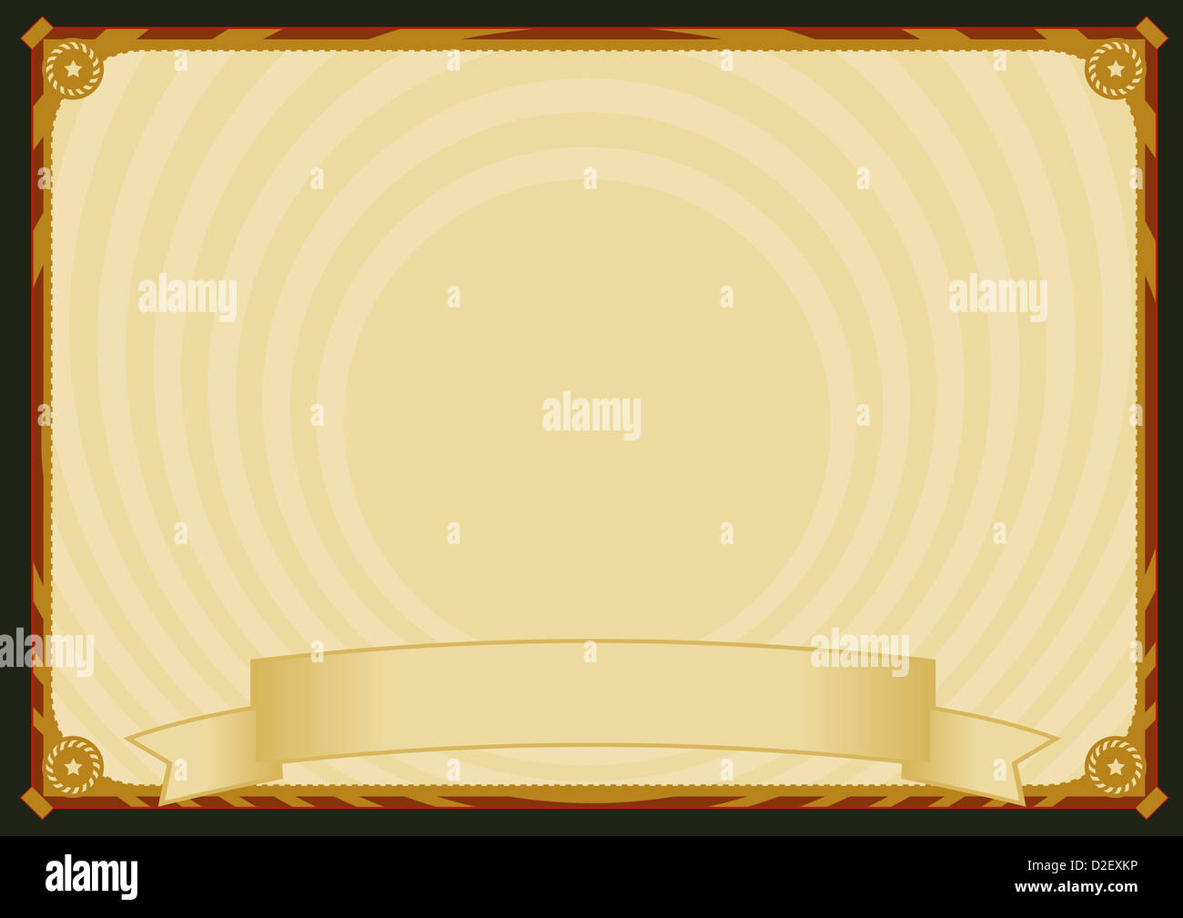 Illustration of an horizontal poster in vintage style Stock Photo - Alamy