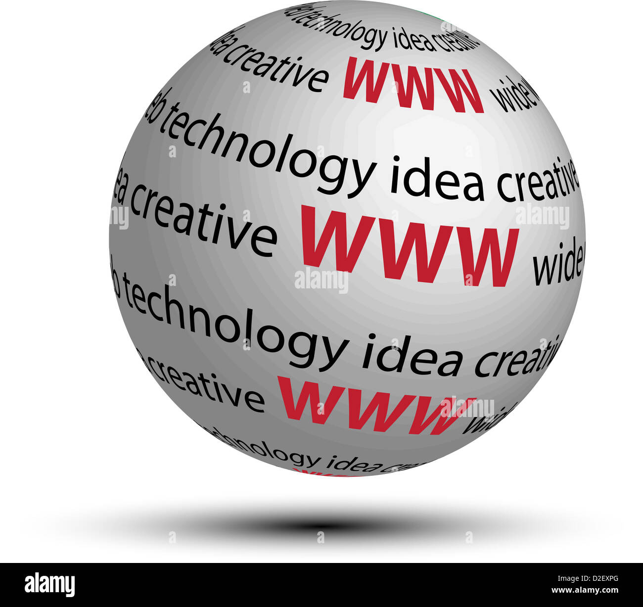 world wide web technology in sphere Stock Photo - Alamy