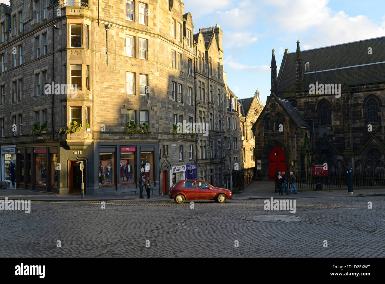 Royal Mile. High Street. Edinburgh, Scotland. St. Columba Free Church ...