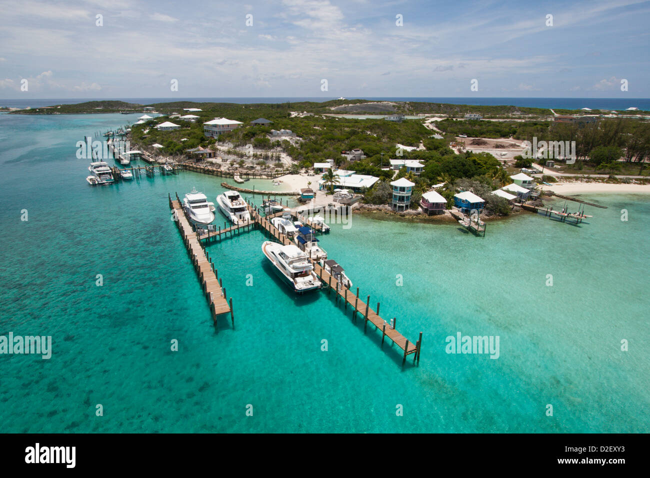 Staniel Cay, Exumas, Bahamas, from the air Stock Photo - Alamy