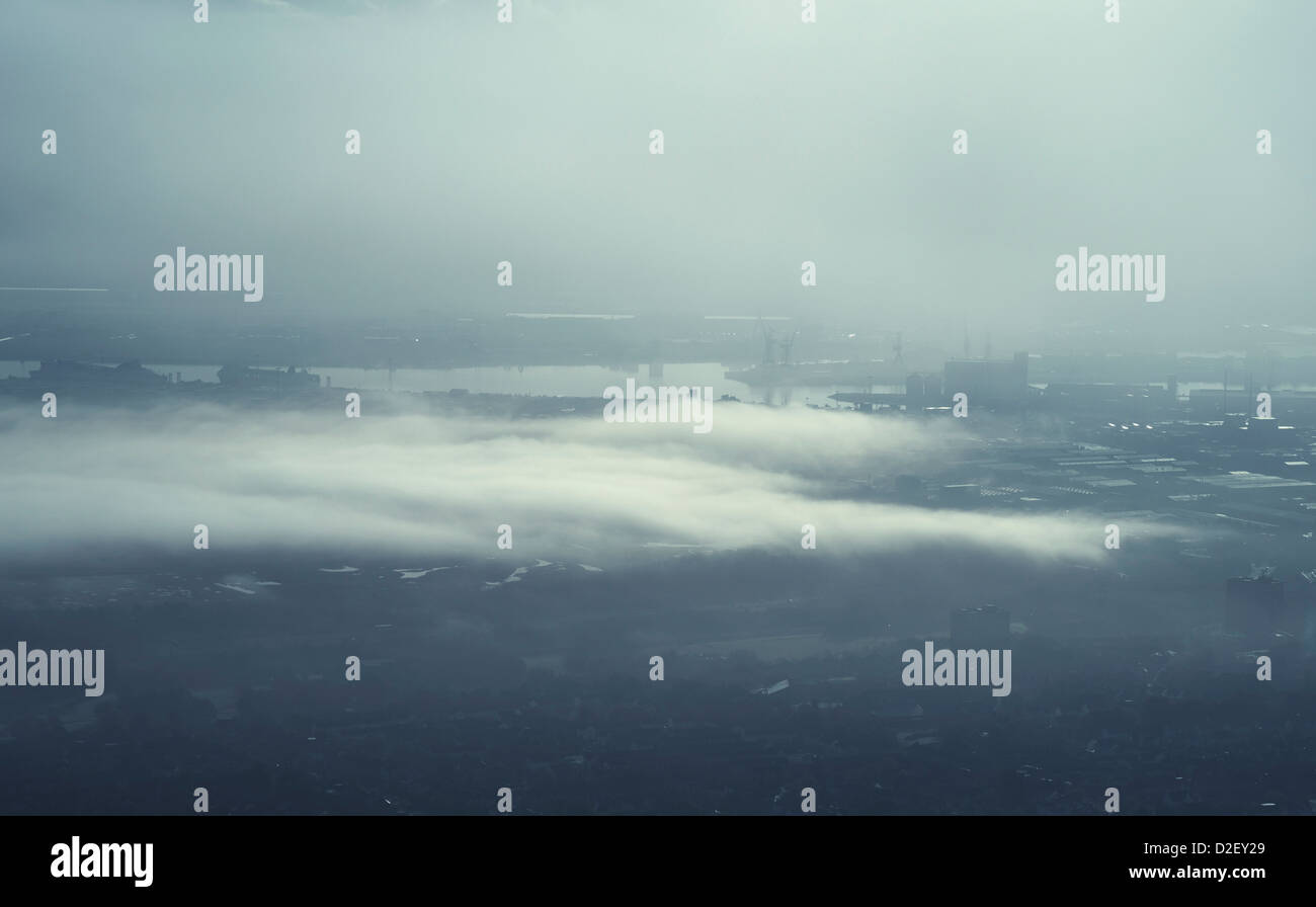 city of Belfast on misty morning viewed from Cavehill Stock Photo - Alamy