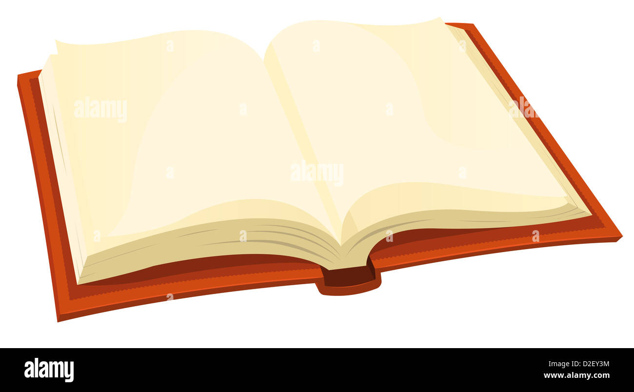 Illustration of a cartoon opened book icon Stock Photo - Alamy