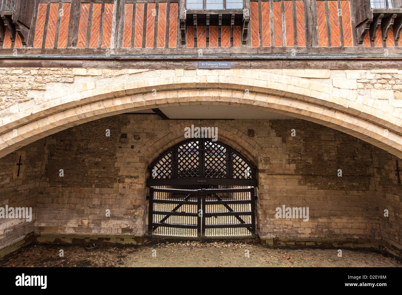 The inner enclosure of Traitor's Gate below St Thomas Tower in the ...