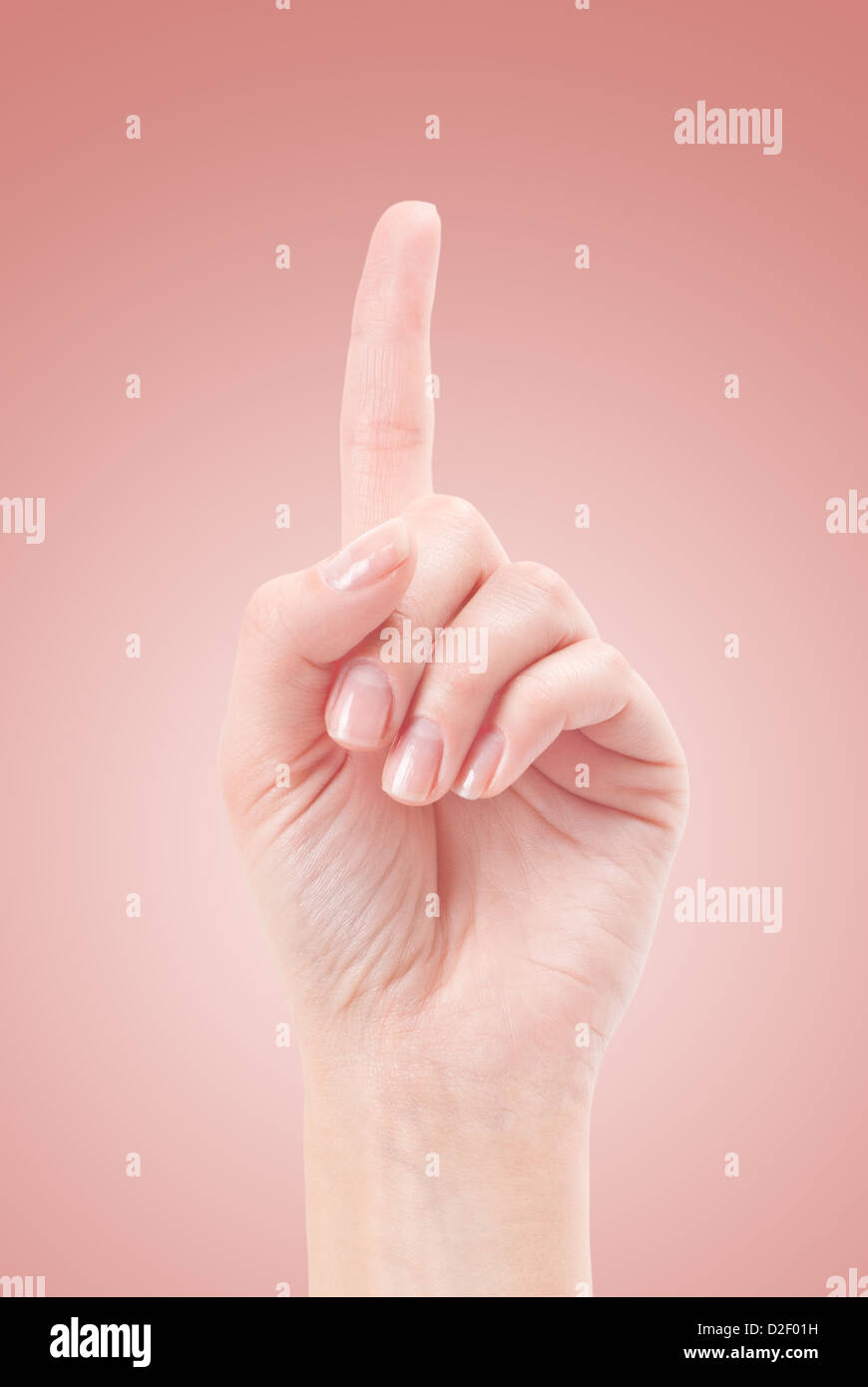 Hand raised index finger hi-res stock photography and images - Alamy
