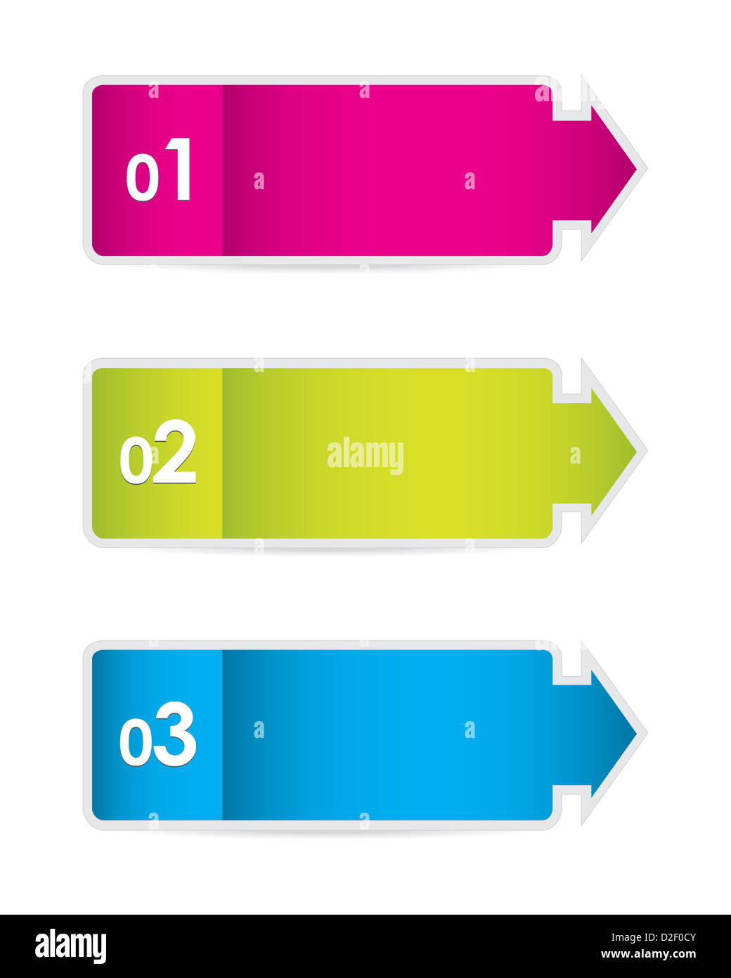 Set of colorful stickers for your options Stock Photo - Alamy