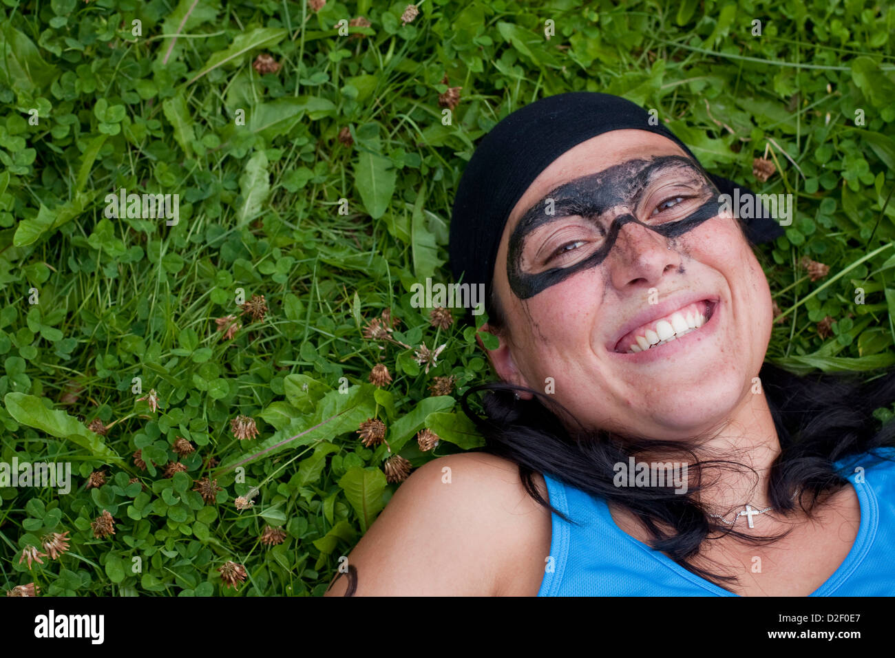 Oxford roller derby girl Cowley Quinn being a pirate Stock Photo - Alamy