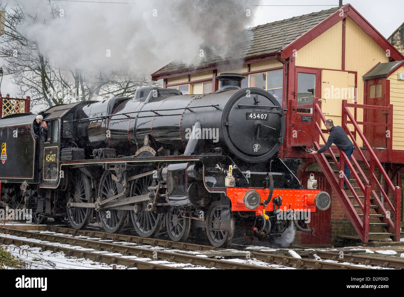 45407 lancashire fusilier steam locomotive hi-res stock photography and ...