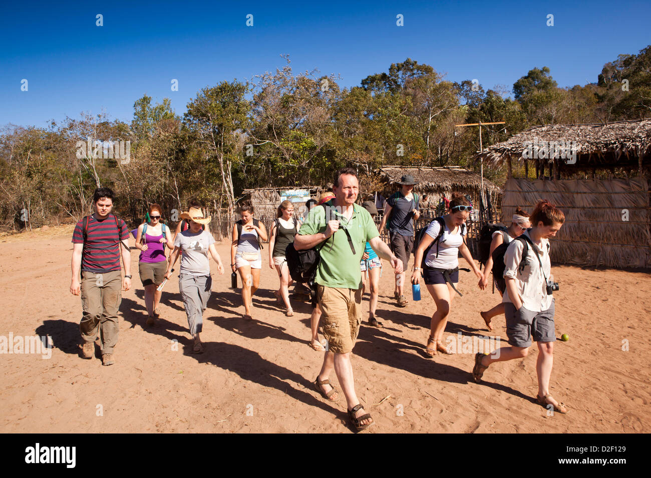 Madagascar, Operation Wallacea, Matsedroy, sixth form students walking ...