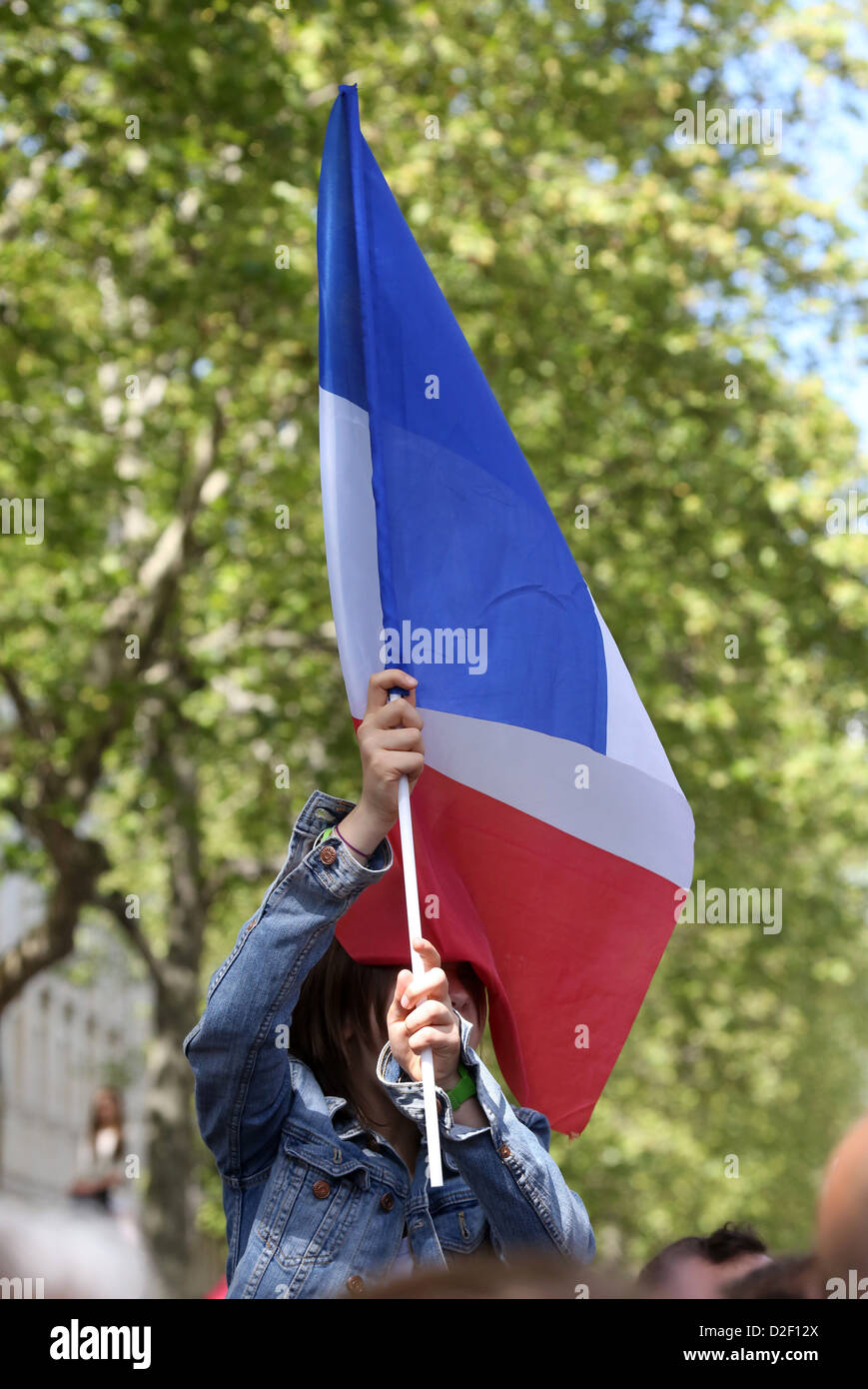 2012 French presidential election campaign Paris. France Stock Photo ...