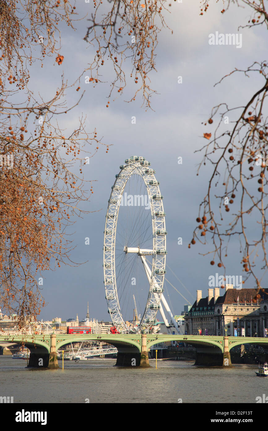 The London Eye across the Thames River Stock Photo - Alamy