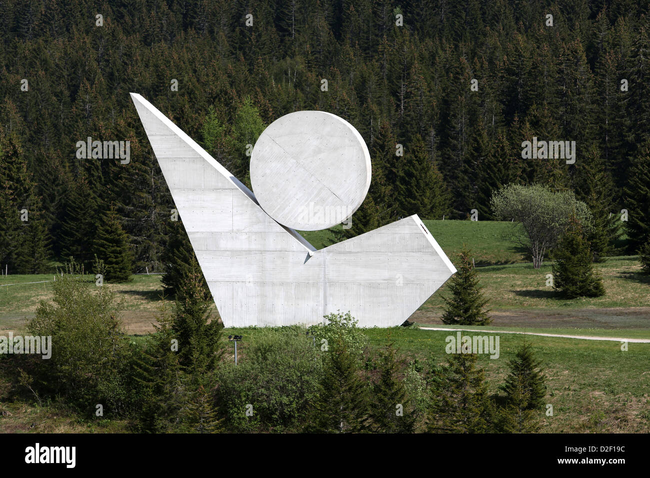 The Glières Plateau and the monumental sculpture of Émile Gilioli Stock ...