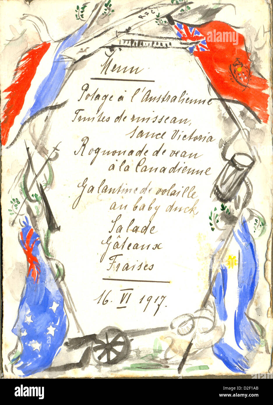 World war one soldiers menu hi-res stock photography and images - Alamy