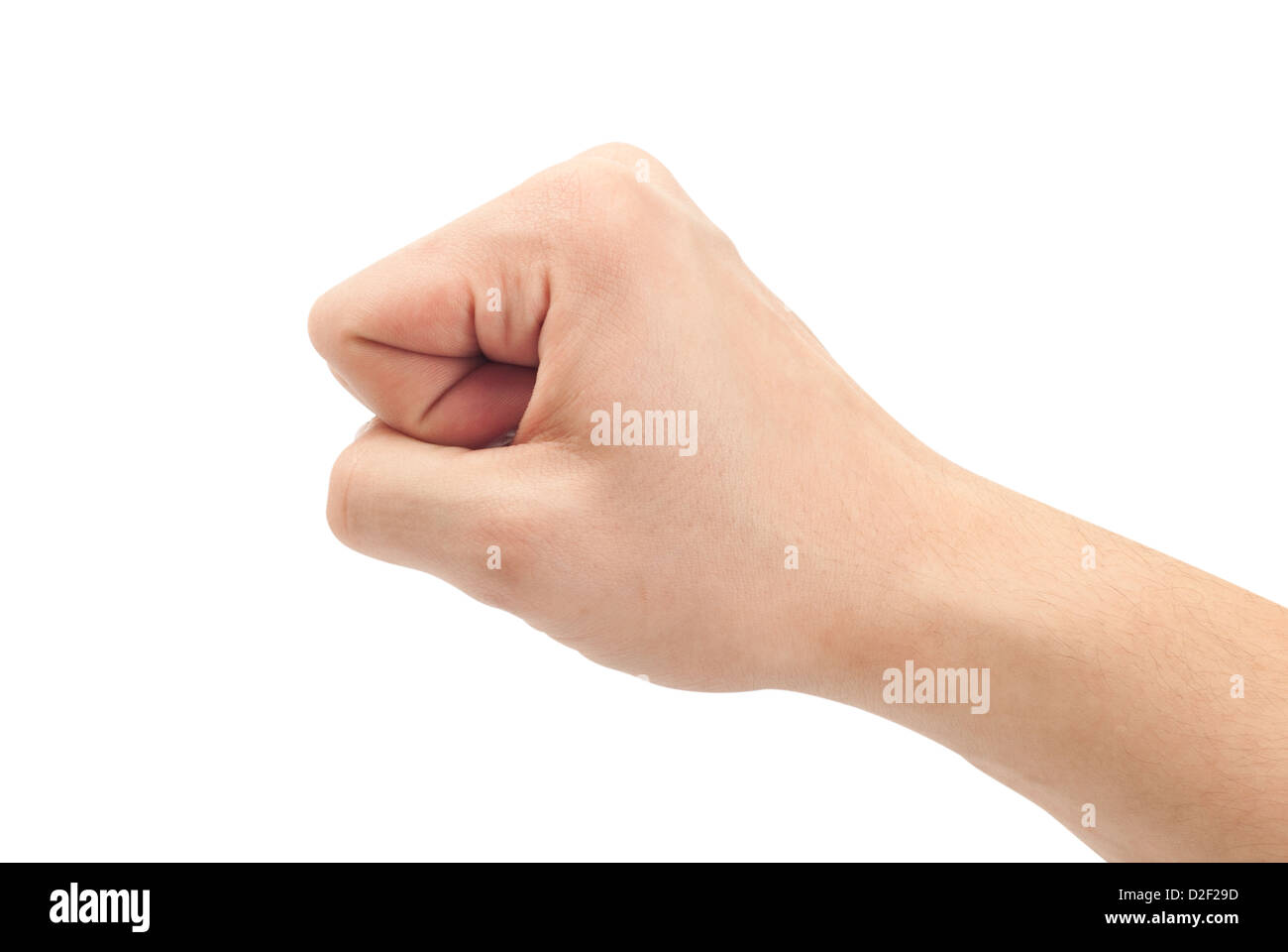 Fist. Gesture of the hand on white background Stock Photo - Alamy