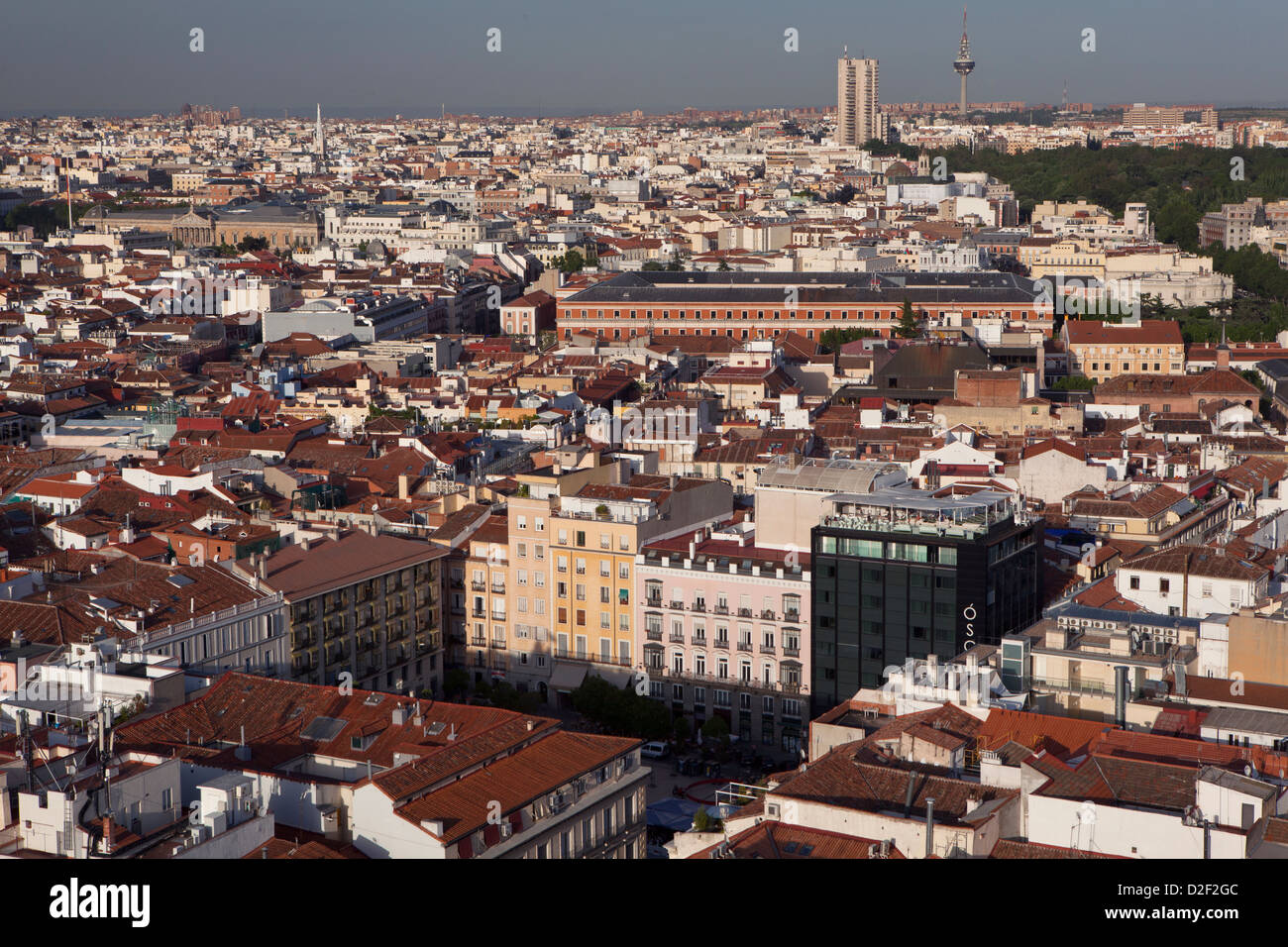 Panoramic view of Madrid at sunset, Spain Stock Photo - Alamy