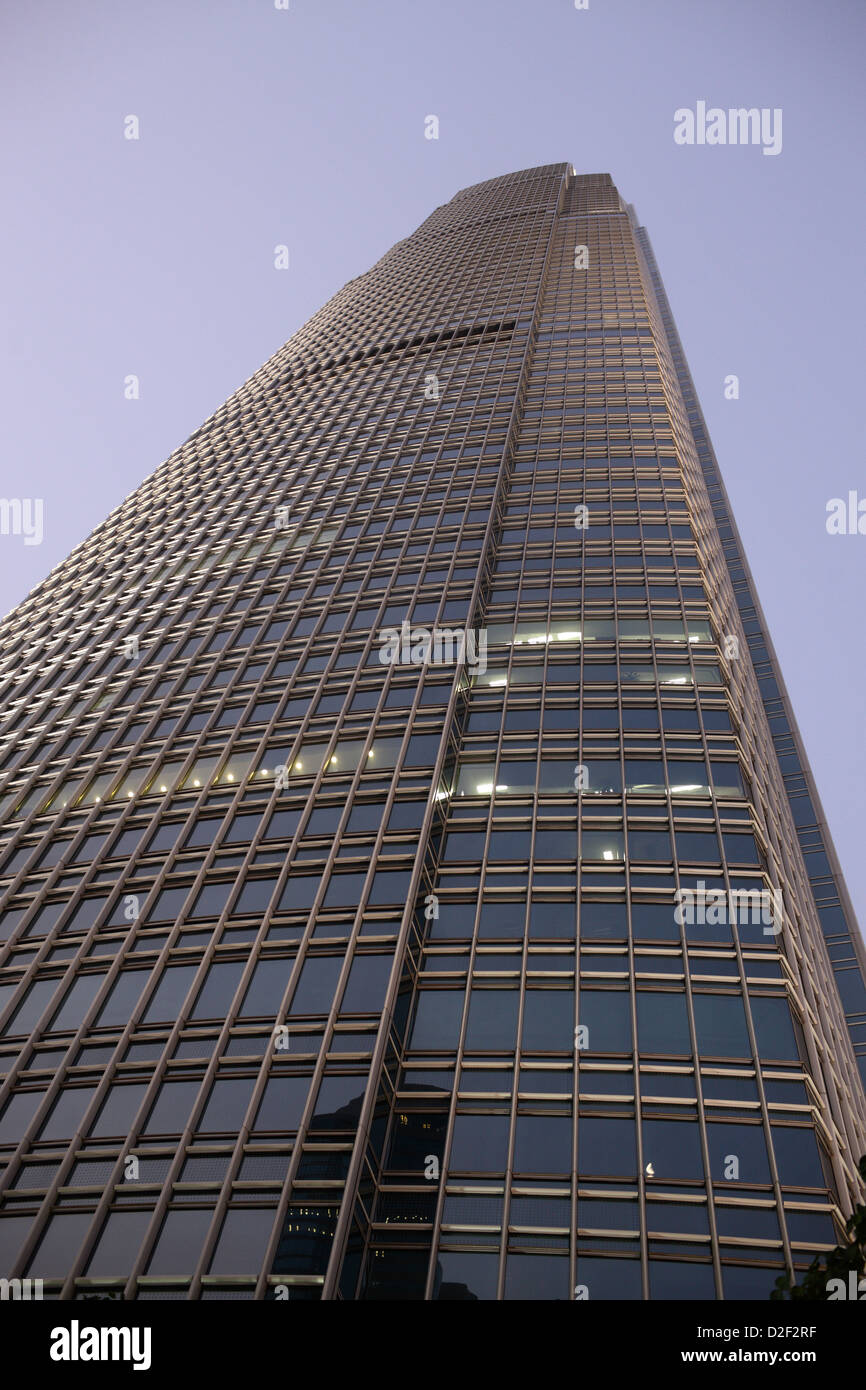 Hong Kong, China, facade of the IFC, International Finance Centre ...