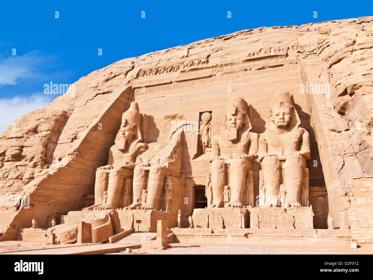 Giant statues of the great pharaoh Rameses II outside the relocated ...
