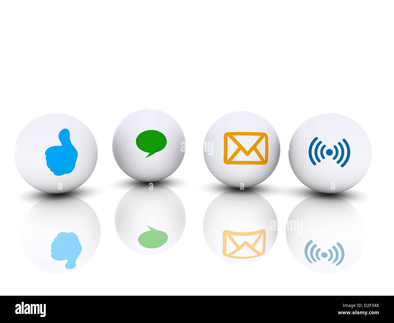 different communication icon for communicate Stock Photo - Alamy