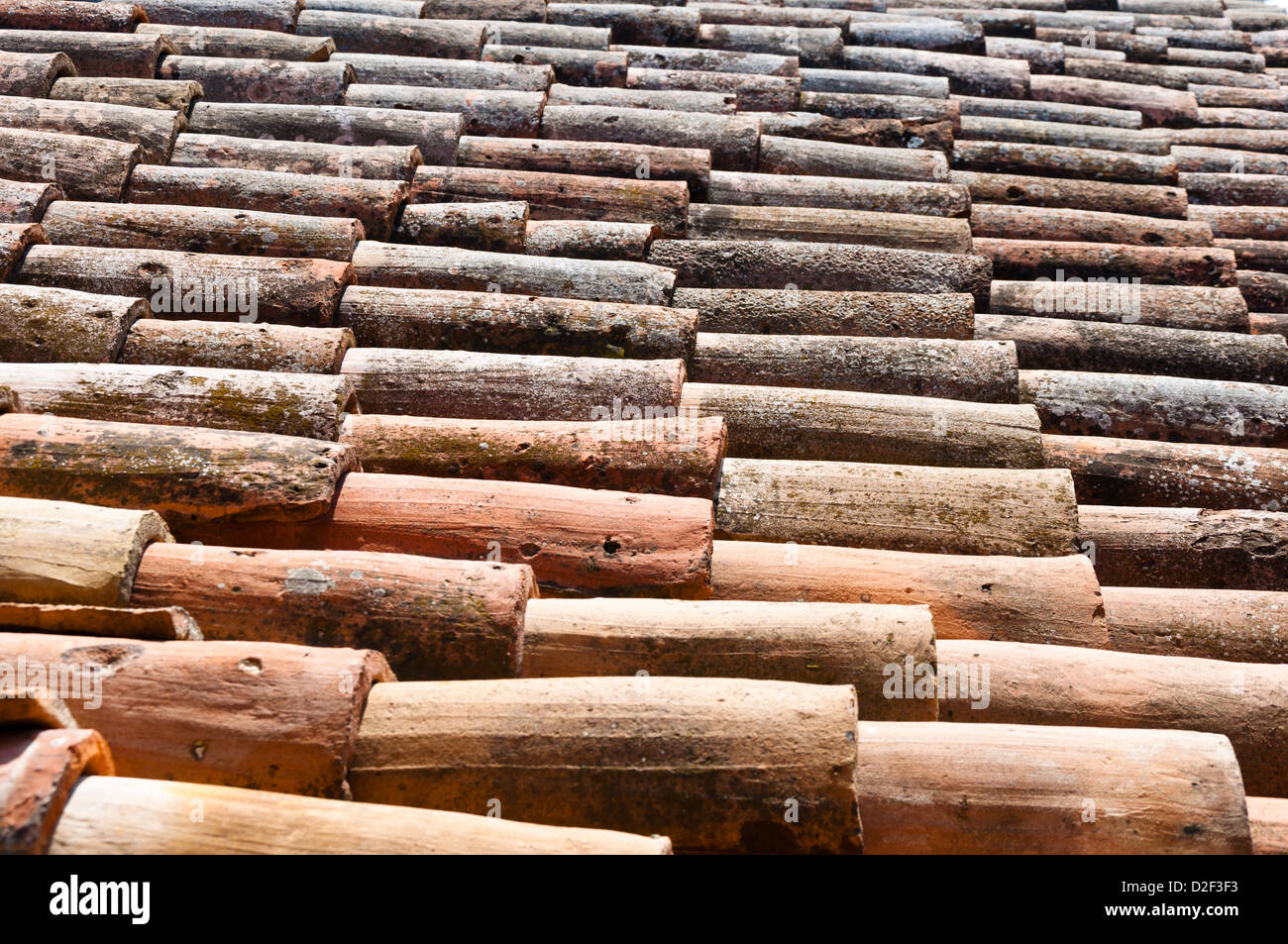 close-up of old roof tiles texture Stock Photo - Alamy