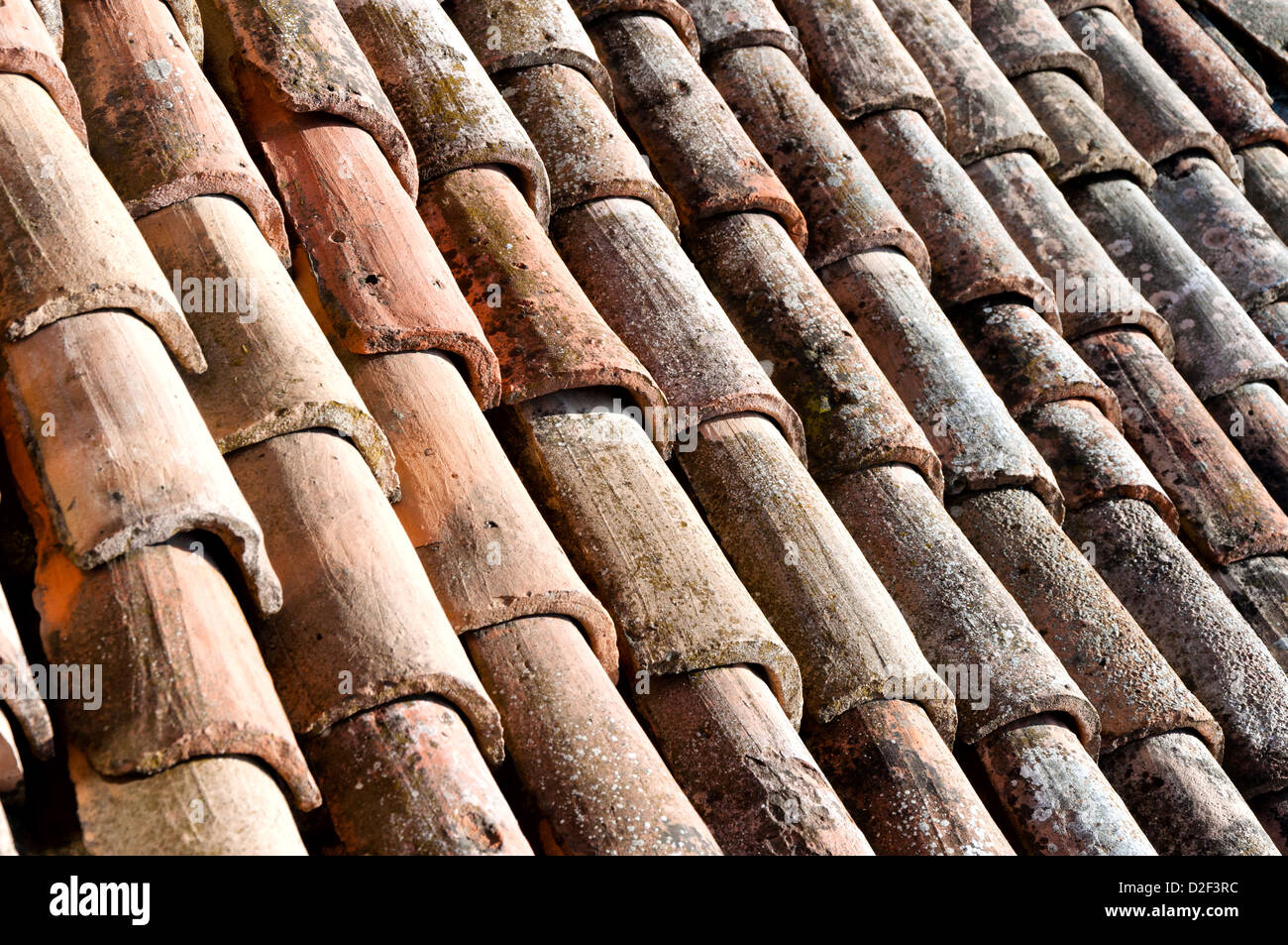 close-up of old roof tiles texture Stock Photo - Alamy