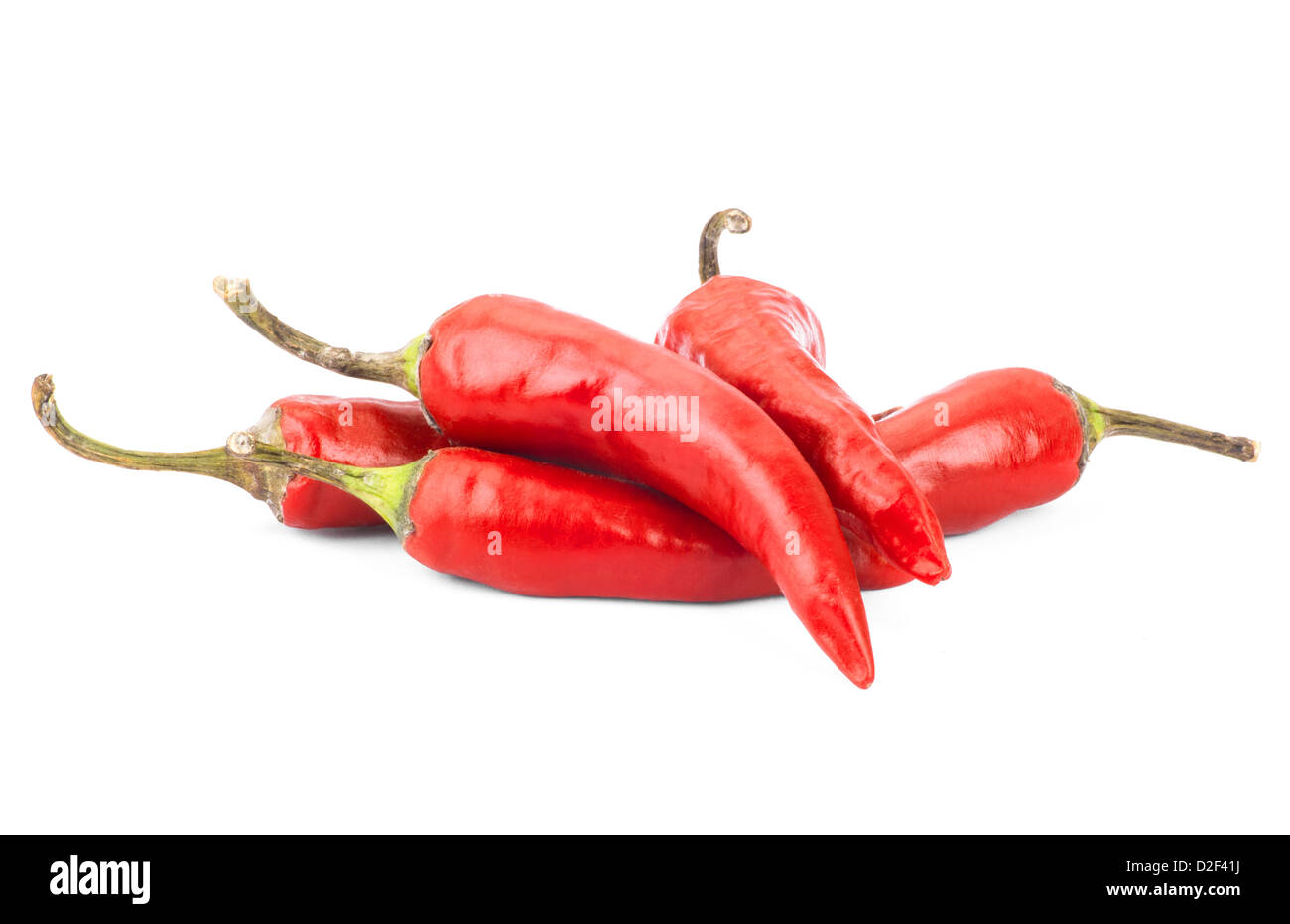Red chilli pepper isolate on white background. Raw material for food or ...