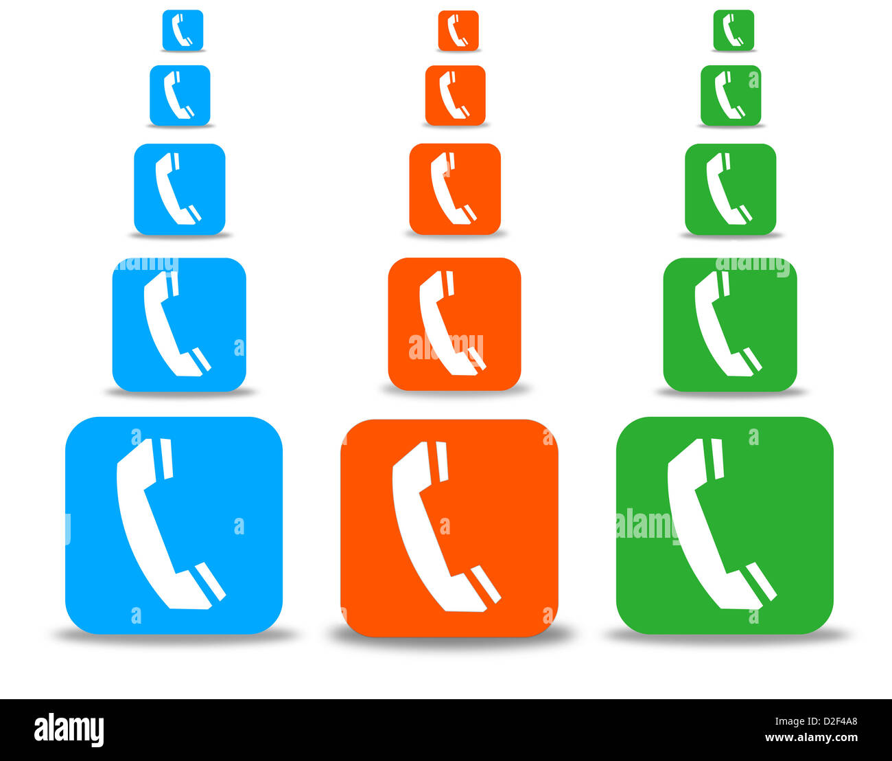 phone logo in a series Stock Photo - Alamy