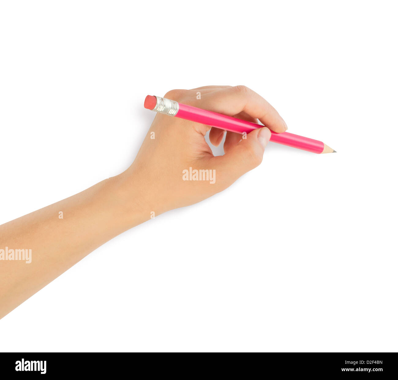 human hands with pencil writting something Stock Photo - Alamy