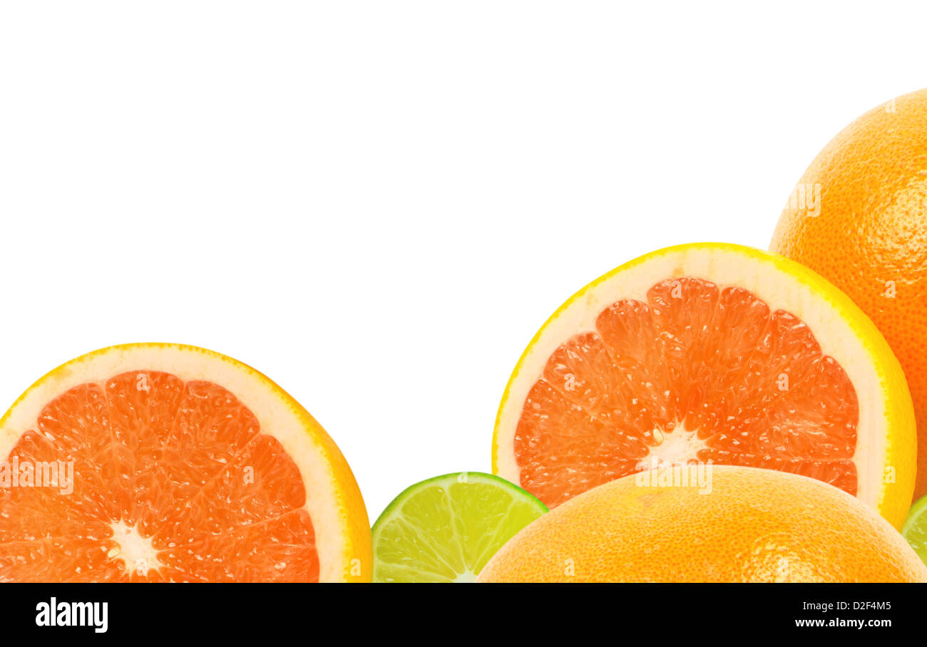 citrus fruits on white Stock Photo - Alamy