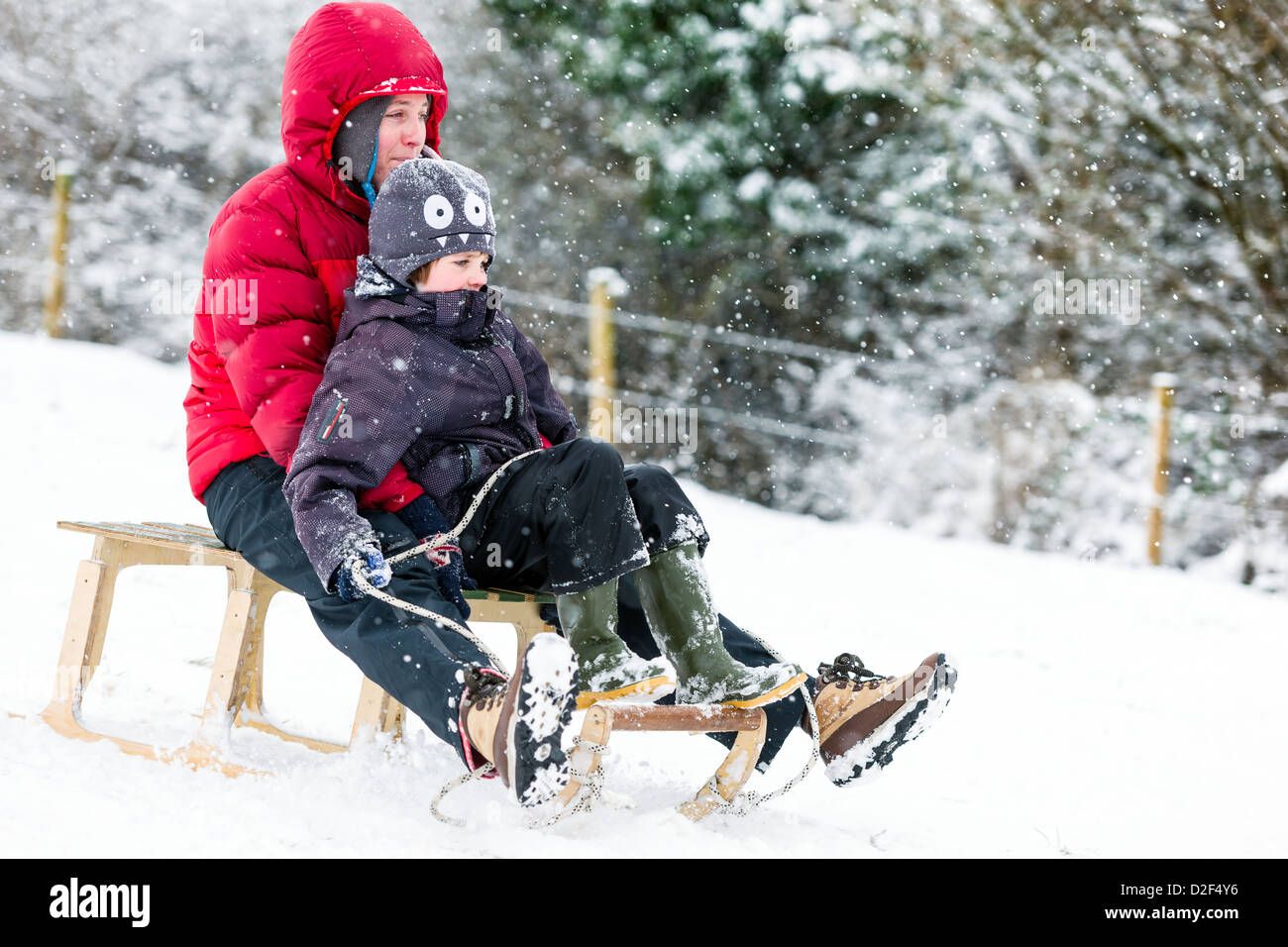 Mother and son enjoying the weather hi-res stock photography and images ...