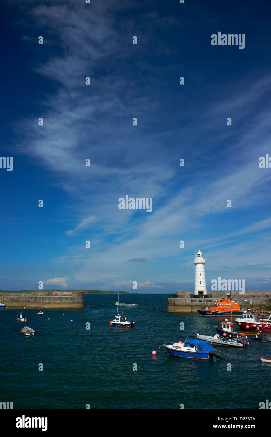Donaghadee harbour and lighthouse County Down Northern Ireland Stock ...