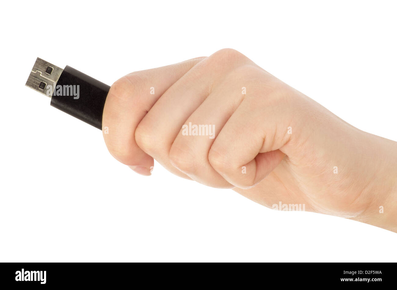hand with an USB flash isolated over white Stock Photo - Alamy