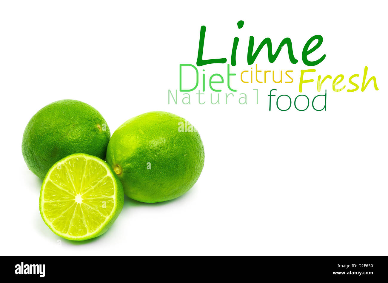 Fresh ripe lime. Isolated on white background Stock Photo - Alamy