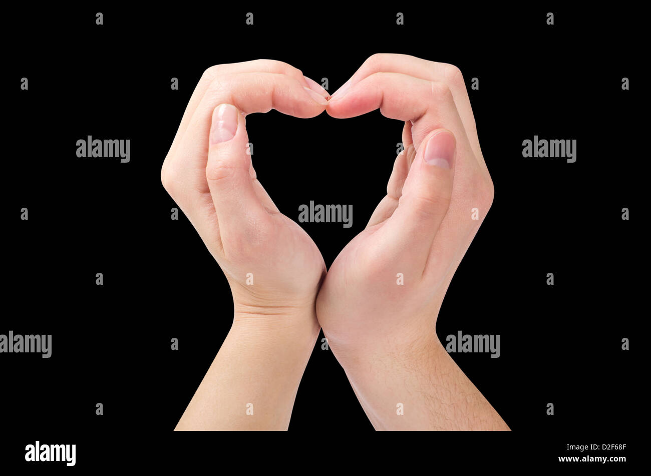 Two hands form a heart shape with their fingers Stock Photo - Alamy