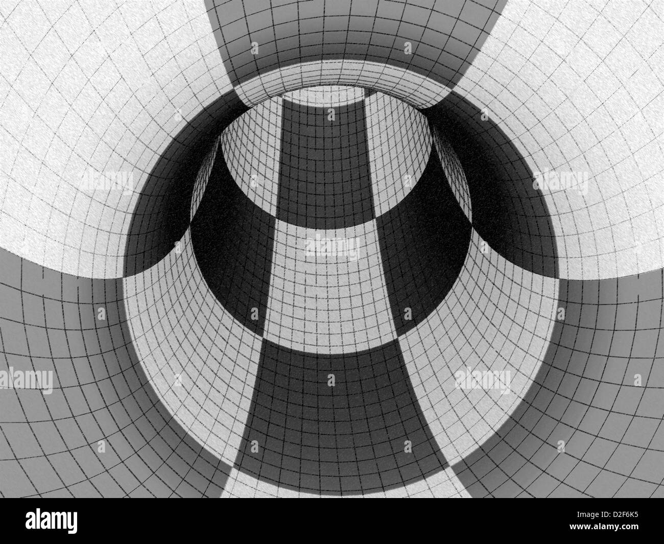 3d tunnel with checker form Stock Photo - Alamy