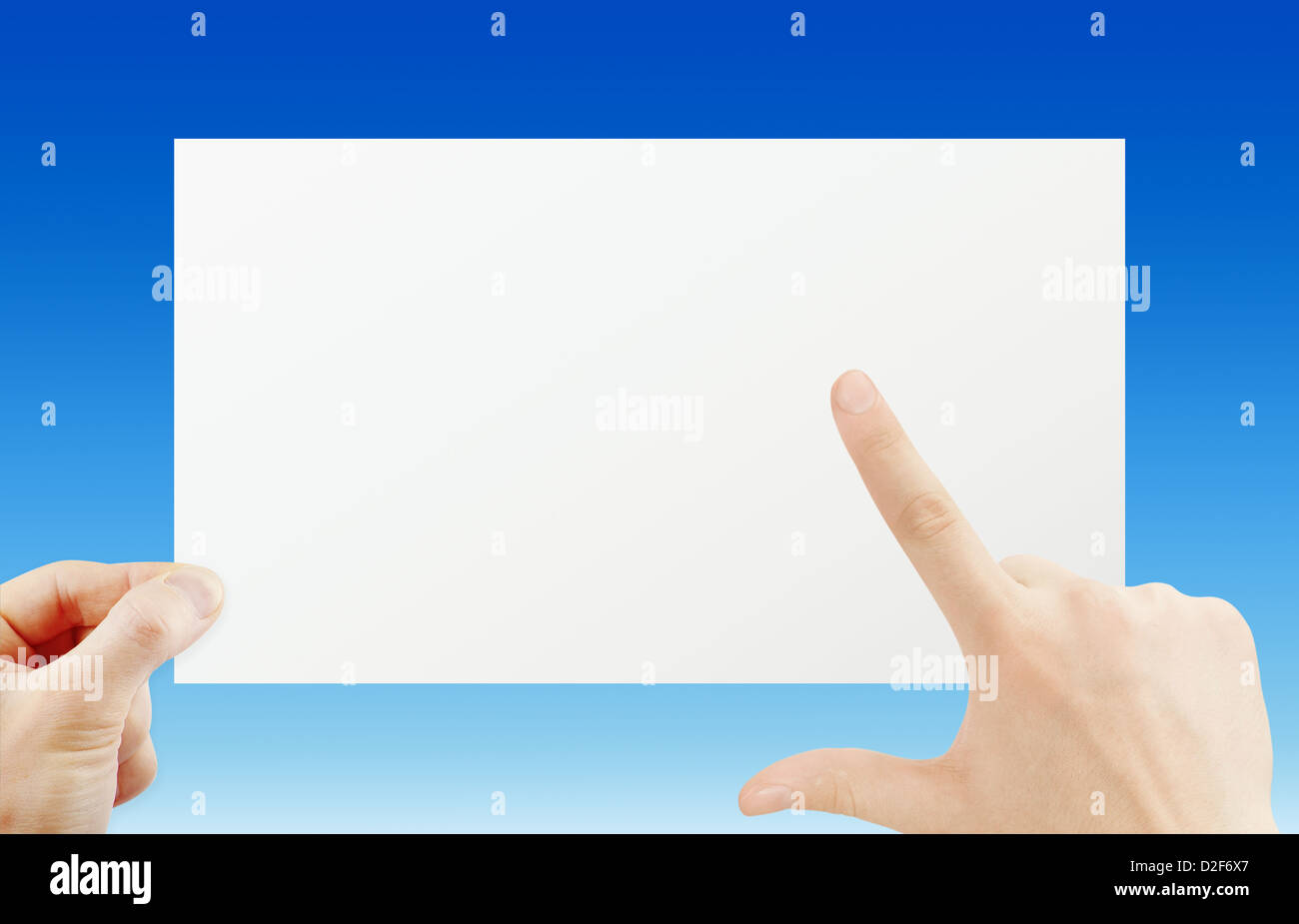 Hand holding paper Stock Photo - Alamy