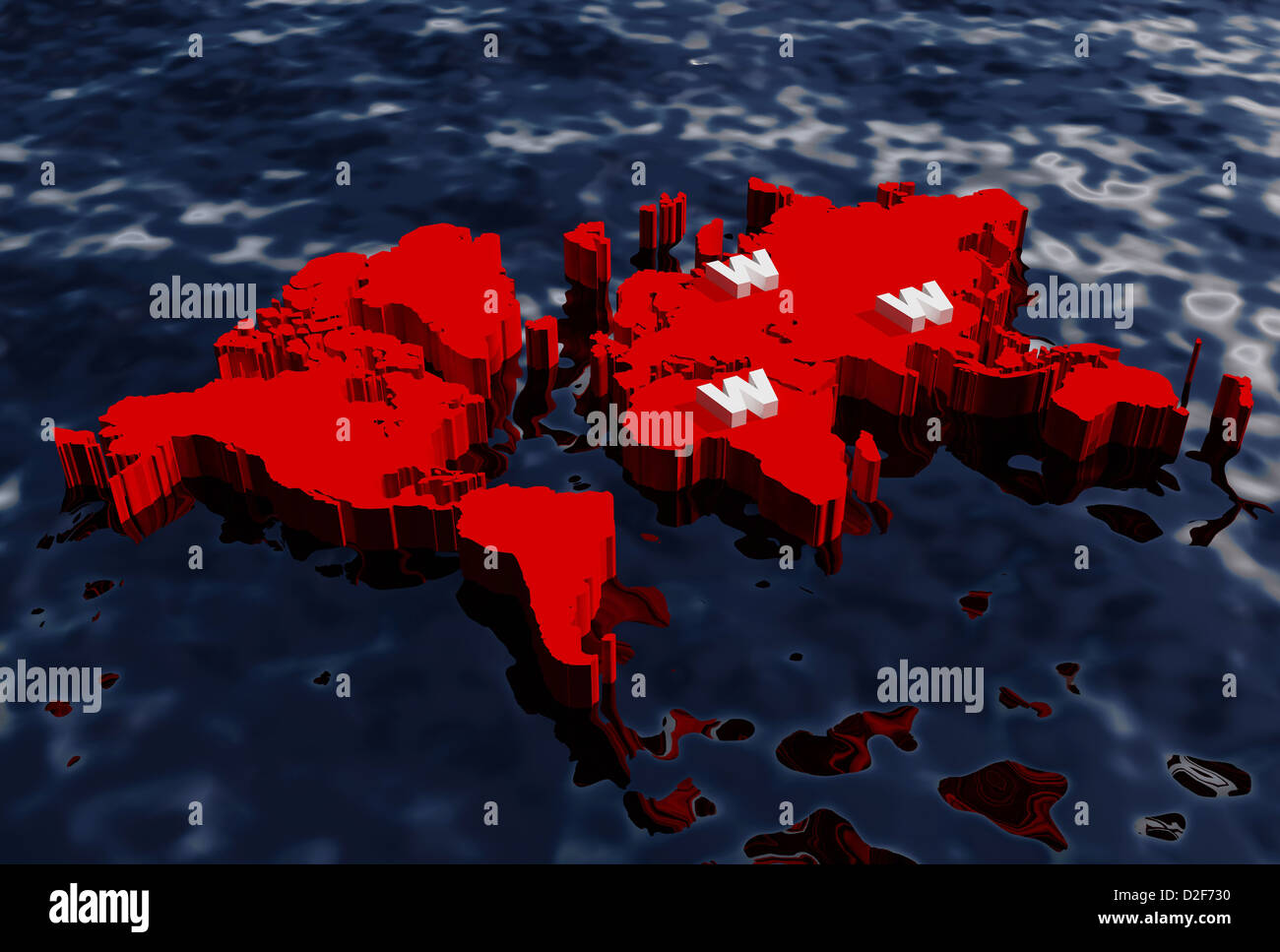 3d world map for world wide web Stock Photo - Alamy