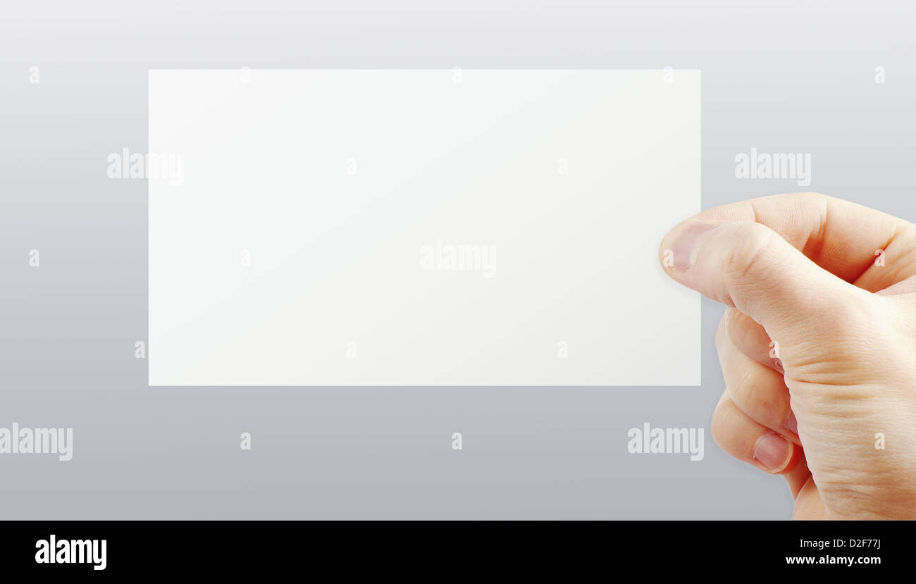 Hand holding paper Stock Photo - Alamy