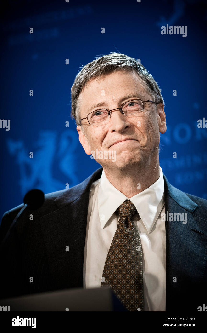 Oslo, Norway. 22nd January 2013. Bill Gates during a press conference ...