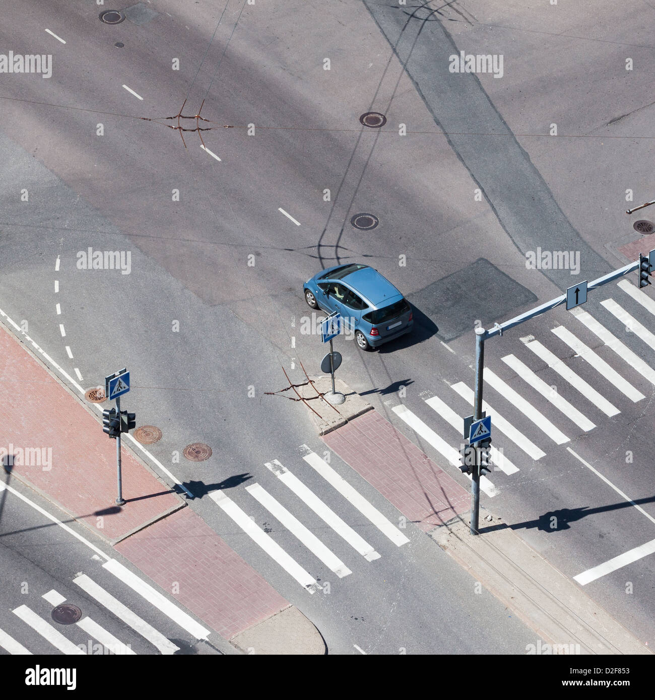Pedestrian crossing aerial view hi-res stock photography and images - Alamy